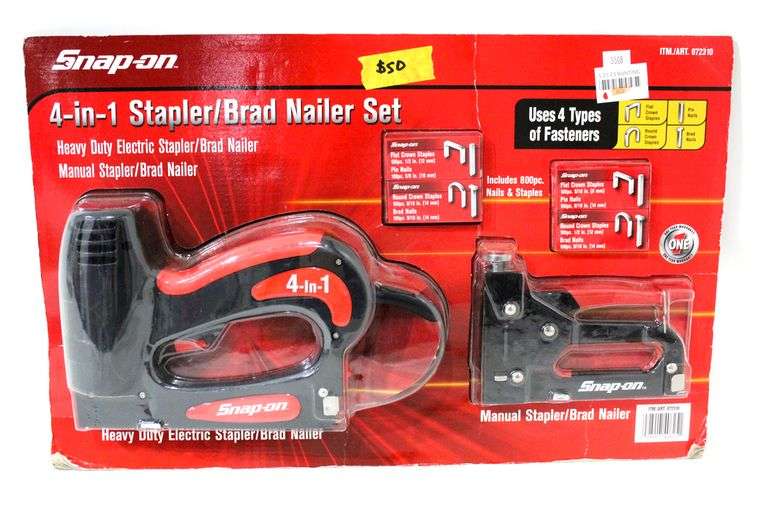 Snap-on 4-in-1 Stapler / Brad Nailer Set - Bunting Online Auctions