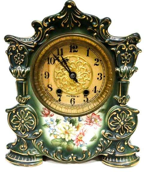 Antique Waterbury Clock Co. (partial label) Porcelain Circa Early 1900s ...