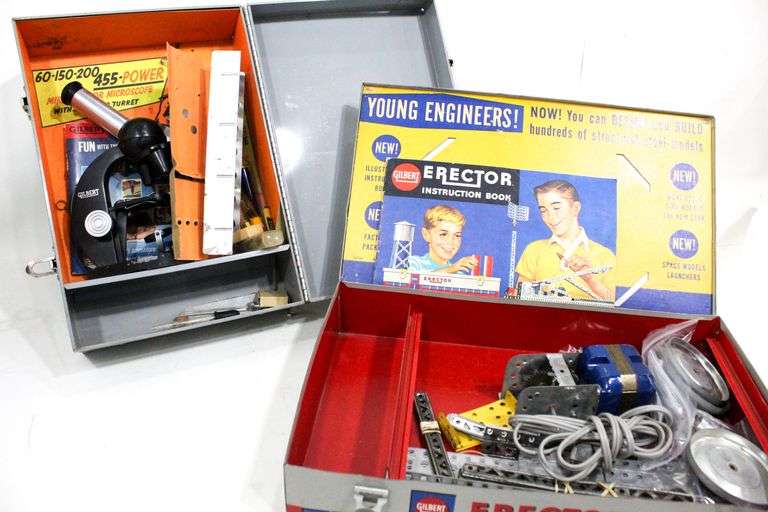 Vintage Gilbert Learning Toys: Young Engineers Gilbert Erector Set with ...