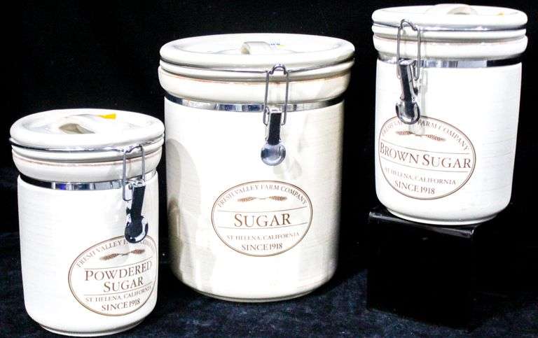 Fresh Valley Farm Company St. Helena, California since 1918 canisters ...