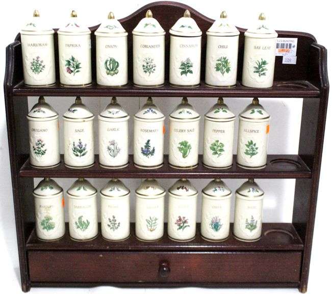 Lenox - The Lenox Spice Garden Collection Spice Jars with Display Rack ...