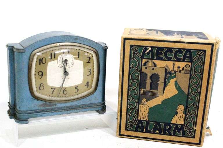 Vintage Art Deco E. Ingraham Clock Co. "Mecca" Windup Cast Metal Alarm ...