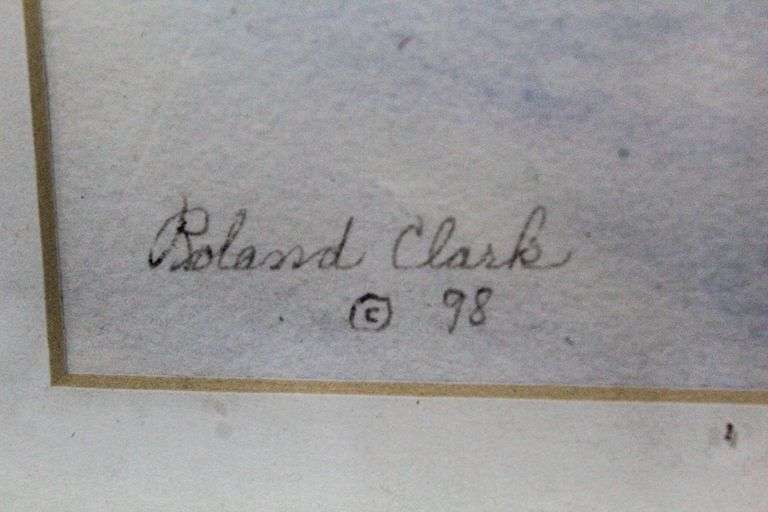 Roland E. Clark - Signed and Dated Roland Clark '98 - Watercolor ...