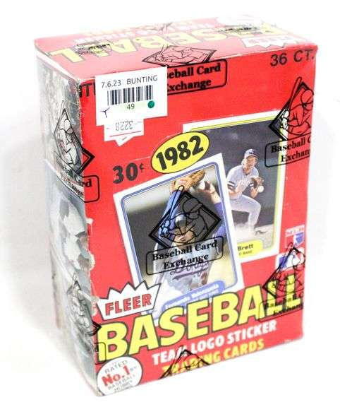 1982 Fleer Baseball Trading Cards in Sealed Box - Bunting Online Auctions