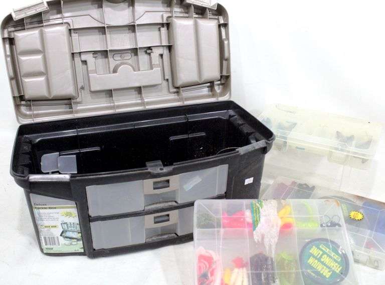Keter Deluxe Tackle Box Bait Box and Lots of Fishing Accessories ...