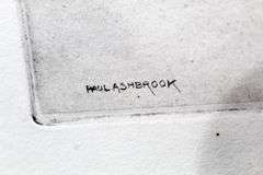 SIGNED Paul Ashbrook (1867 - 1949) " The Ferryman" Etching Art. 13"x15 ...