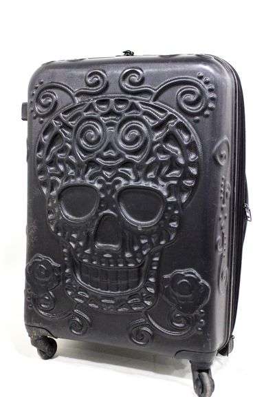 IT Luggage , Skull Travel Suitcase Spinner Rolling Luggage Trolley Bag ...