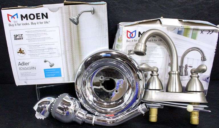 Moen Caldwell WS84667SRN Faucet - and - Moen Adler 82604SRN Shower ...