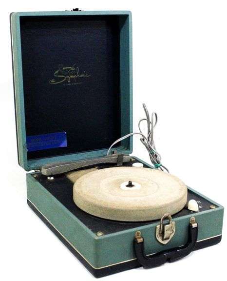 Vintage Symphonic Portable Record Player Turntable - Bunting Online ...