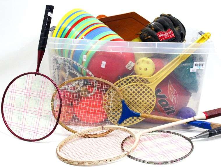 Sports / Outdoor Game Collection: Badminton, Softball & Mitt, Obstacle ...