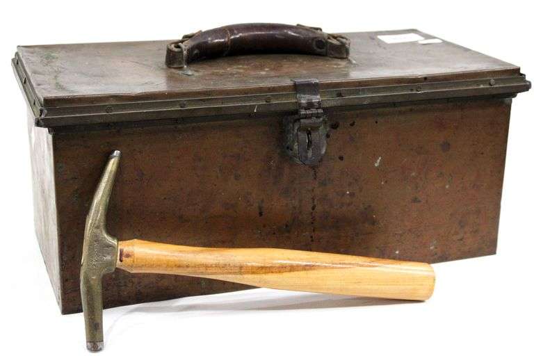 Hand crafted COPPER tool box and Anti Magnetic Osborne $33 Hammer . Box ...