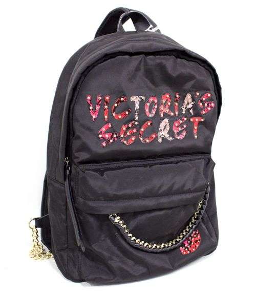 Victoria's Secret Black / Red Backpack. - Bunting Online Auctions
