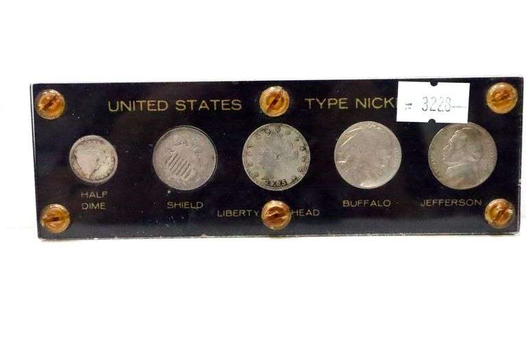 United States Nickel TYPE Collection , Includes : 1853 Half Dime , 1866 ...