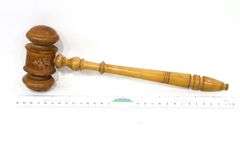 Masonic Hand-Carved Gavel Vintage - Bunting Online Auctions