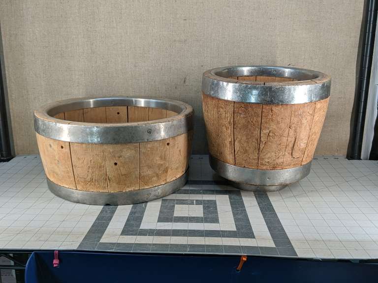 2 WOOD SLAT BARREL MOLDS - Bid On Estates Auction Services