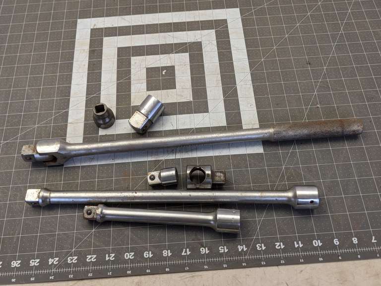 3/4 Inch Drive Breaker Bar With Extensions and Various Adapters - Bid ...