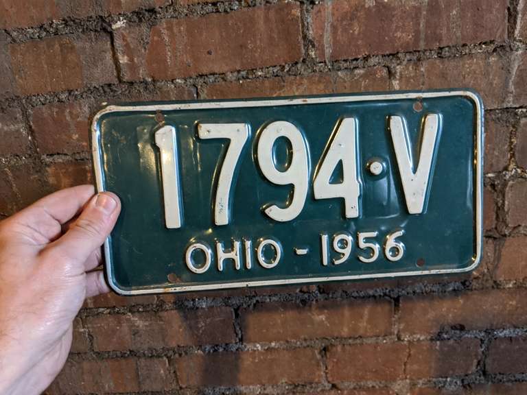 1956 Ohio License Plate - Bid On Estates Auction Services