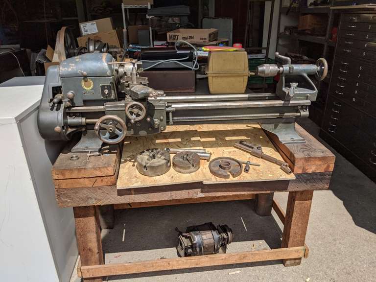 Montgomery Ward Lathe, 54TLC-2130 plus Additional Chucks - Bid On ...