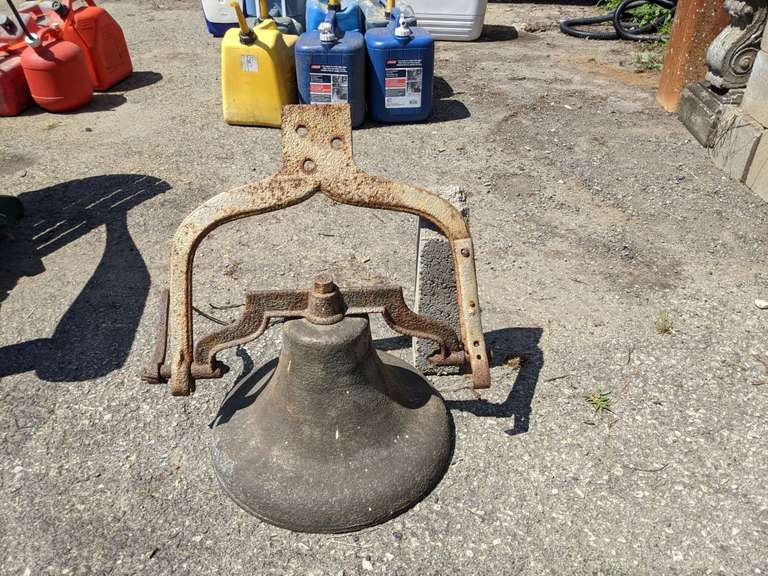 Large Cast Iron Bell and Bracket - Bid On Estates Auction Services
