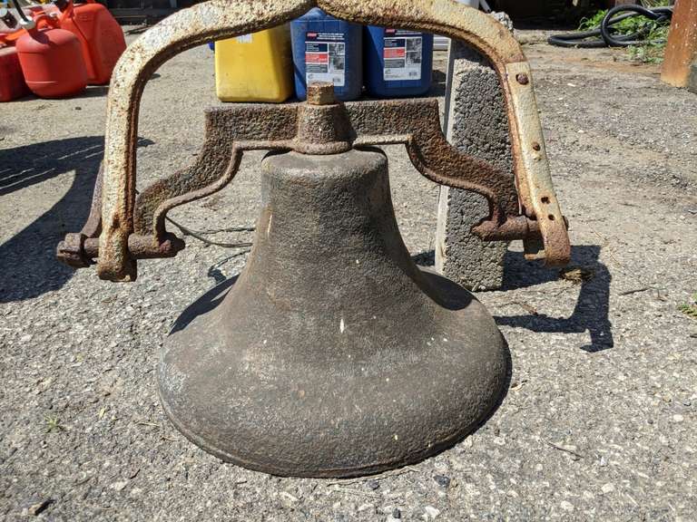 Large Cast Iron Bell and Bracket - Bid On Estates Auction Services