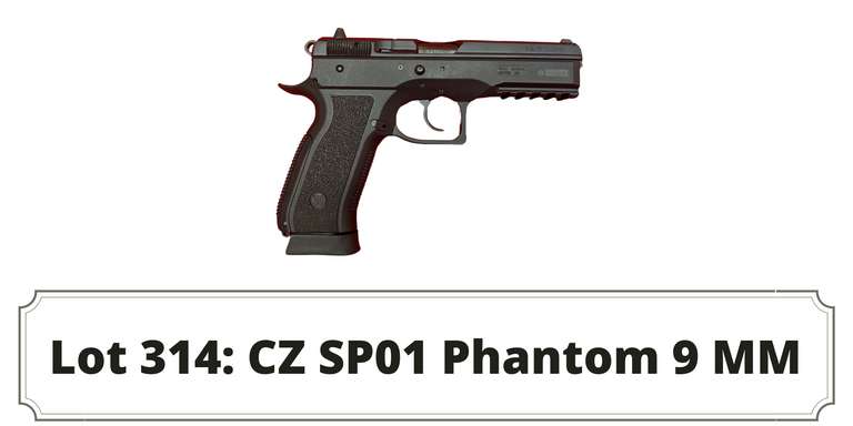 CZ SPO1 Phantom, 9 MM Pistol, 4.6" Barrel, 18+1, Black Finish, 2 Mags ...