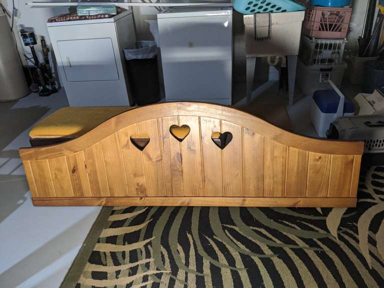 Headboard Only - with heart shaped cut outs - Bid On Estates Auction ...
