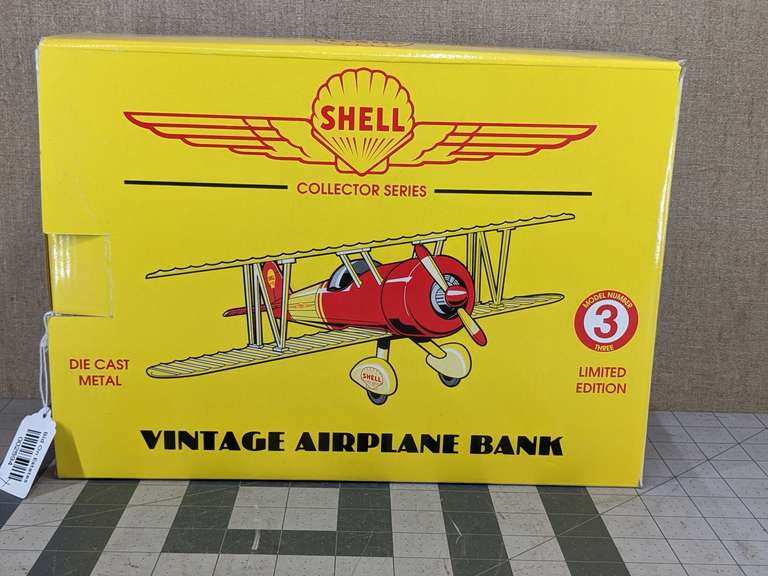 Shell Die Cast Airplane Bank - Bid On Estates Auction Services