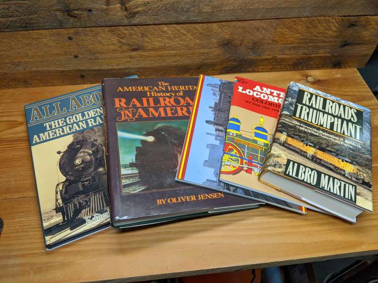 Railroad Books including early Official Railroad Map - Bid On Estates