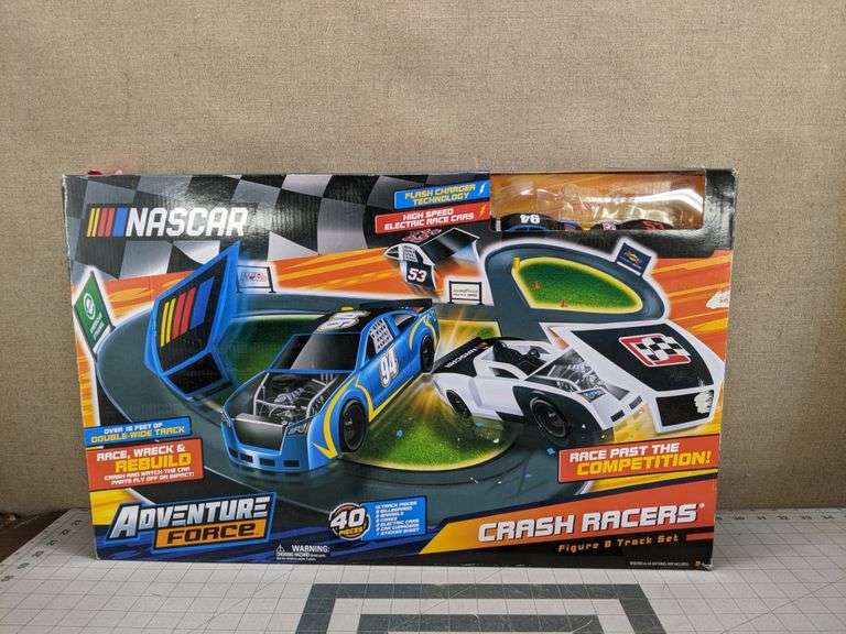 2 SETS OF NASCAR ADVENTURE FORCE CRASH RACERS (CONSIGNOR NOTED THAT ...
