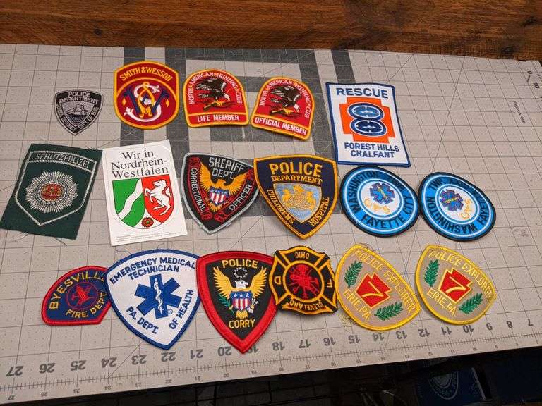 POLICE UNIFORM PATCHES - Bid On Estates Auction Services