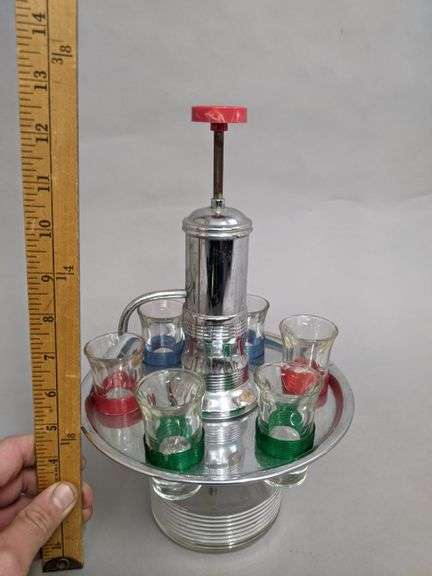 Art Deco / Mid Century Cordial Drink Dispenser - Bid On Estates Auction ...