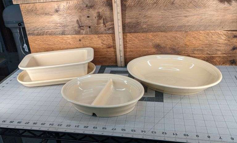 FIESTA DIVIDED BOWL AND SERVING PLATTERS - Bid On Estates