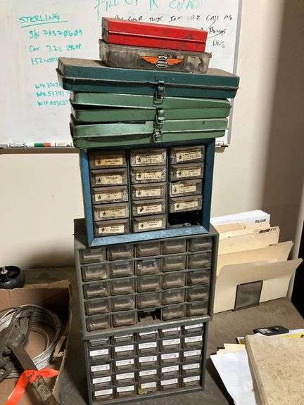 EMPTY SNAP-ON SOCKET BOX, EMPTY SOCKET BOXES, 3 SMALL PARTS ORGANIZERS ...