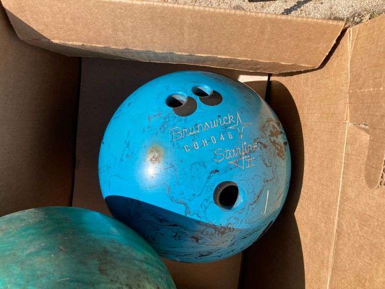 3 Boxes of Vintage Bowling Balls - Bid On Estates Auction Services
