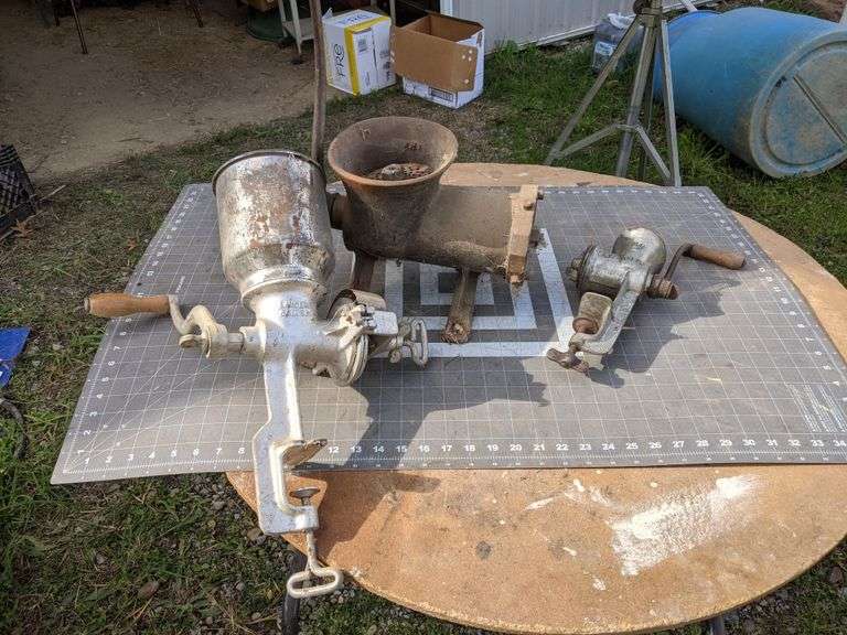 3 Antique Sausage Grinders - Bid On Estates