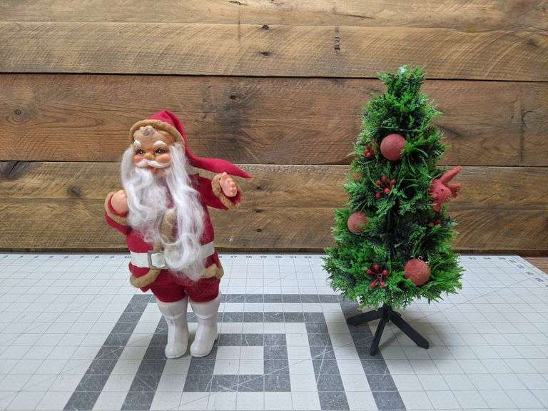 10" Santa and 12" Christmas Tree - Bid On Estates Auction Services