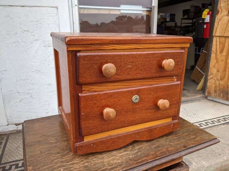 2 Drawer Table Top Cabinet - Bid On Estates