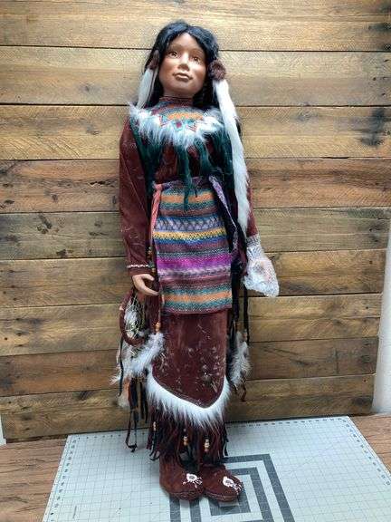 48" (4 foot tall) Native American Doll by Duck House - Bid On Estates ...