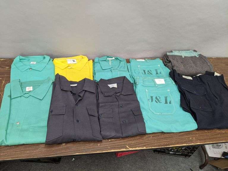 Vintage Industrial Work Clothes (clothes that show blue tint are ...