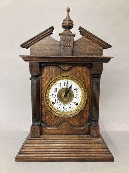 Mantle Clock, Fattorini & Sons, in Oak Case. (was ticking during ...