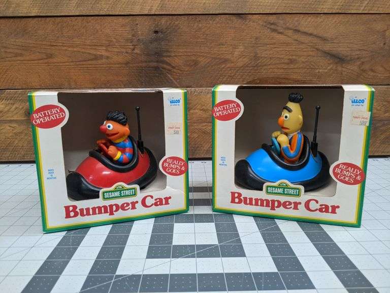 2 Sesame Street Bumper Cars. Bert and Ernie - Bid On Estates Auction ...