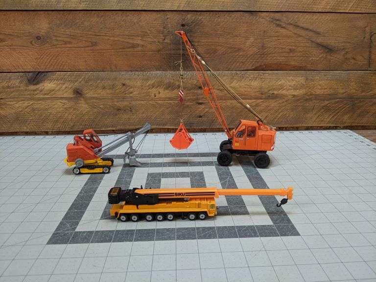 Marklin Power Shovel, Priestman Excavator, Siku (plastic) Crane - Bid ...