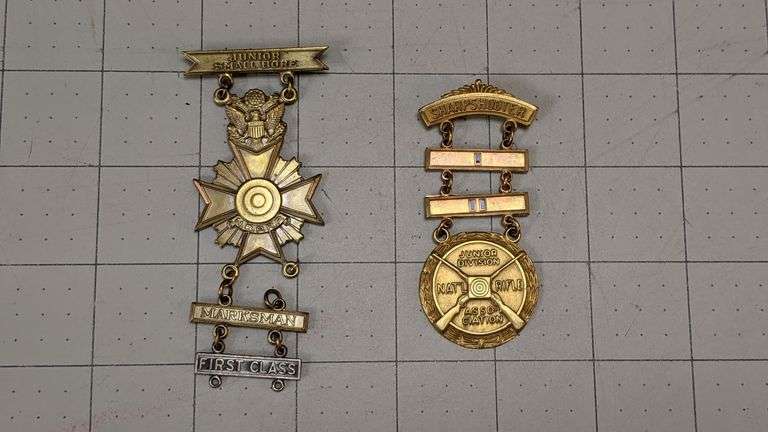 NRA Junior Marksman Sharpshooter Badge and Junior Small Bore NBPRP ...