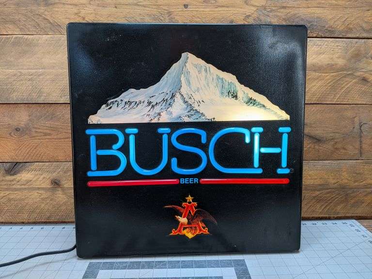 Busch Beer Illuminated Bar Light - Bid On Estates Auction Services