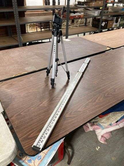 Tripod and Aluminum Surveyor’s Measuring Rod - Bid On Estates Auction ...