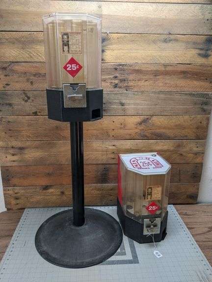 2 Vending Machines (fits peppermint patties). With Pedestal has working ...