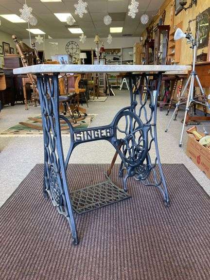 Singer Sewing Machine Treadle Base Table - Bid On Estates Auction Services