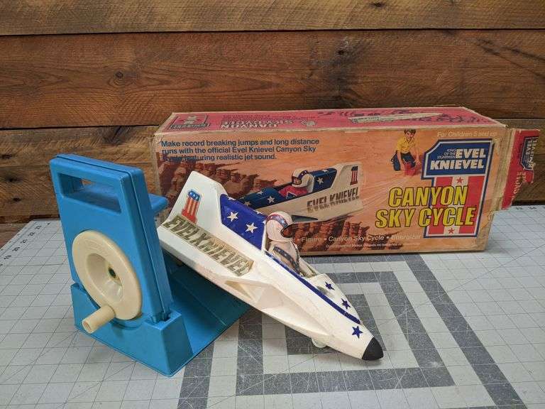 Evel Knievel Canyon Sky Cycle Toy - Bid On Estates Auction Services
