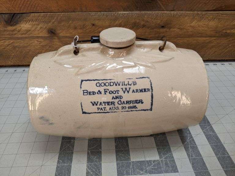 Stoneware Goodwill's Bed and Foot Warmer, 1895 - Bid On Estates Auction ...