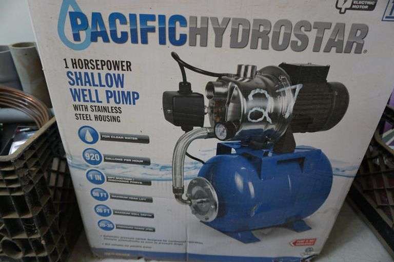 Pacific Hydrostar 1HP Shallow Well Pump - Bonnette Auctions